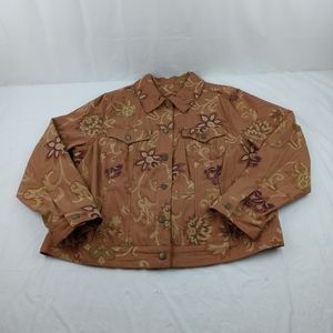 Caribbean Joe | Jackets & Coats | Caribbean Joe Floral Embroidery Jean ...